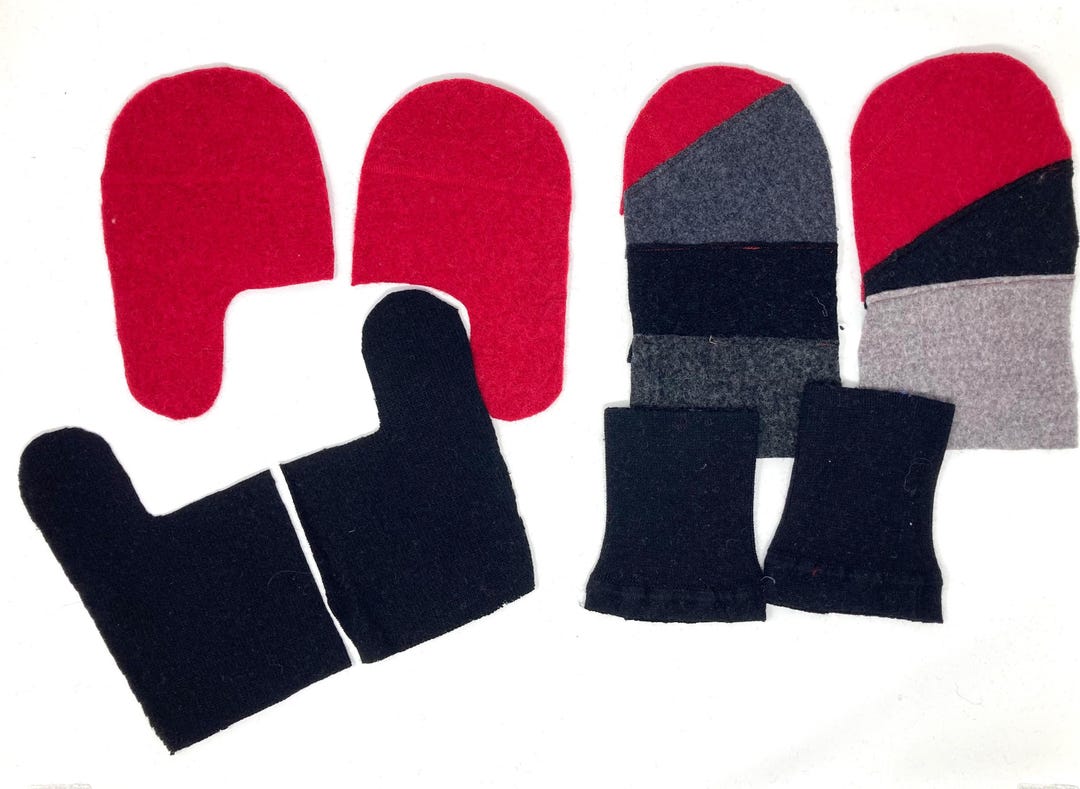 Felted Wool Sweater Mitten Sewing Kit and Pattern (PDF Pattern) - Etsy