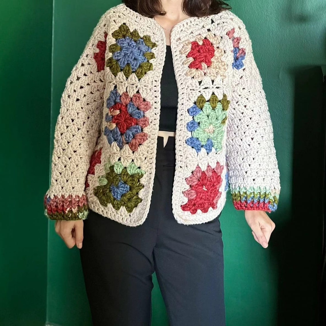 Crochet Coat / Long Knitting Coat / Crochet Coat Women / Standart Size ...