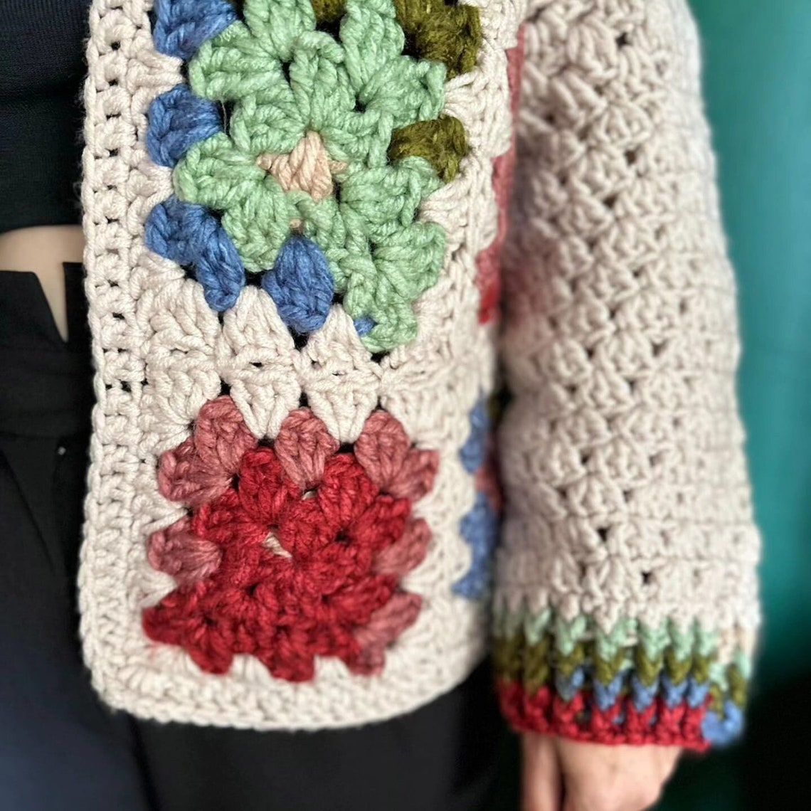 Crochet Coat / Long Knitting Coat / Crochet Coat Women / Standart Size ...