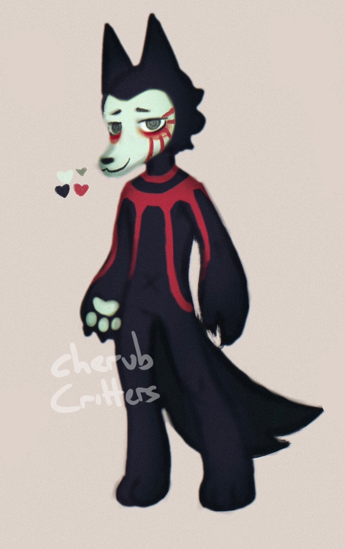 Mystery Wolf Adopts, Full Body, Fursona, Character Design, Cute, Creepy ...