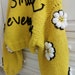 Handmade Yellow Chunky Knit Cardigan – Cropped With 3D Daisy Flowers - Etsy