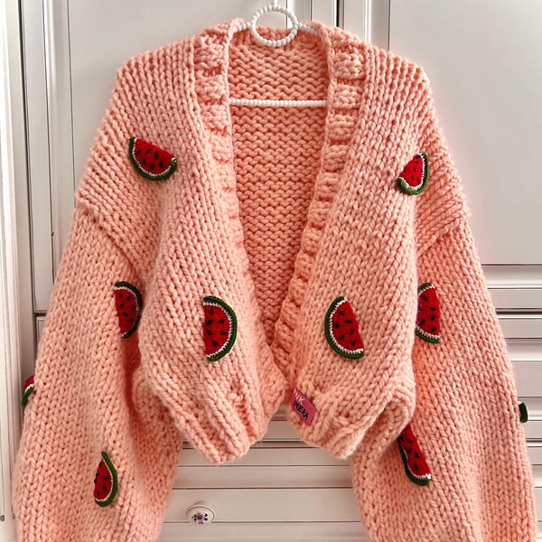 Watermelon Cardigan - Etsy
