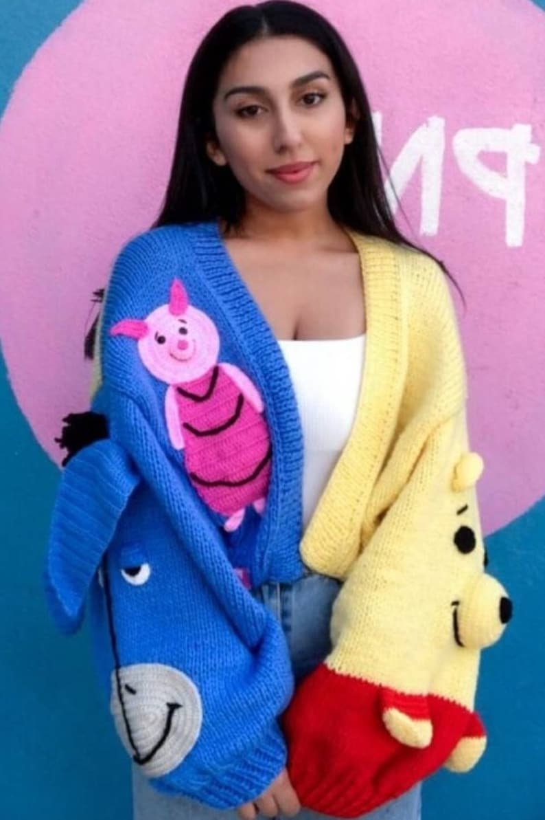 Pnkimera, Teddy Bear Jacket, 3d Teddy Bear Sweater, Handmade Crop ...