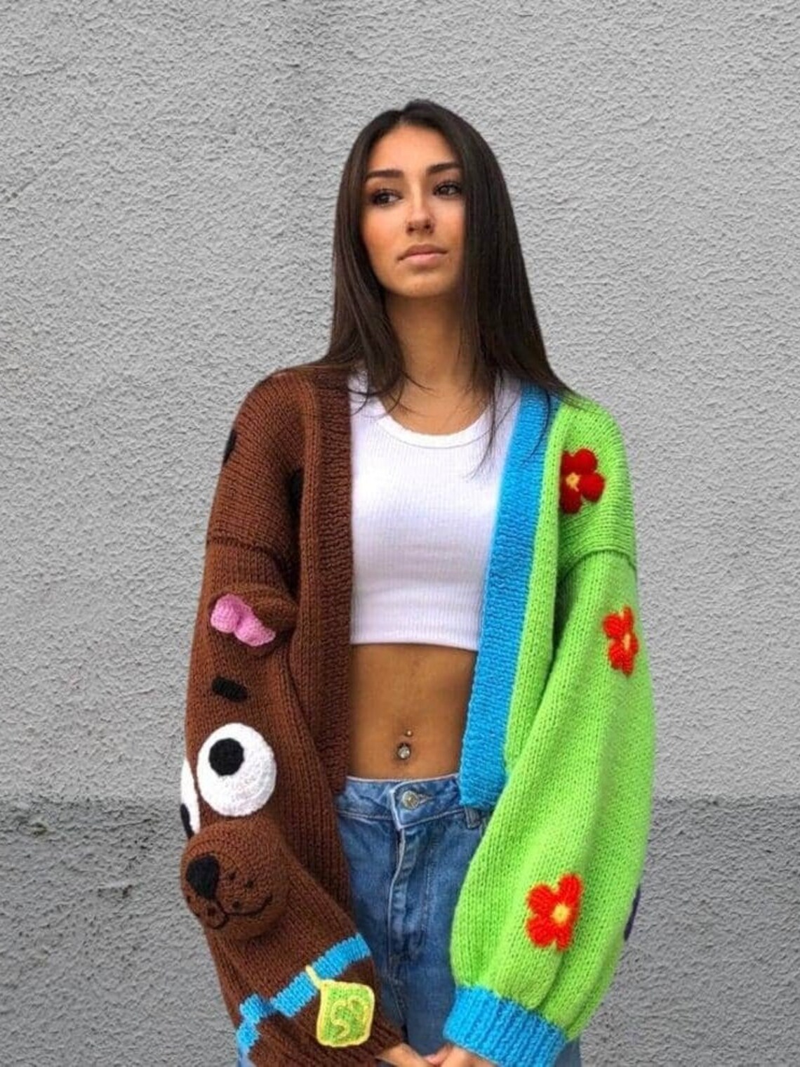 Pnkimera, Sweatshirt, Kawaii Sweater, Streetwear, Cardigan, Retro ...