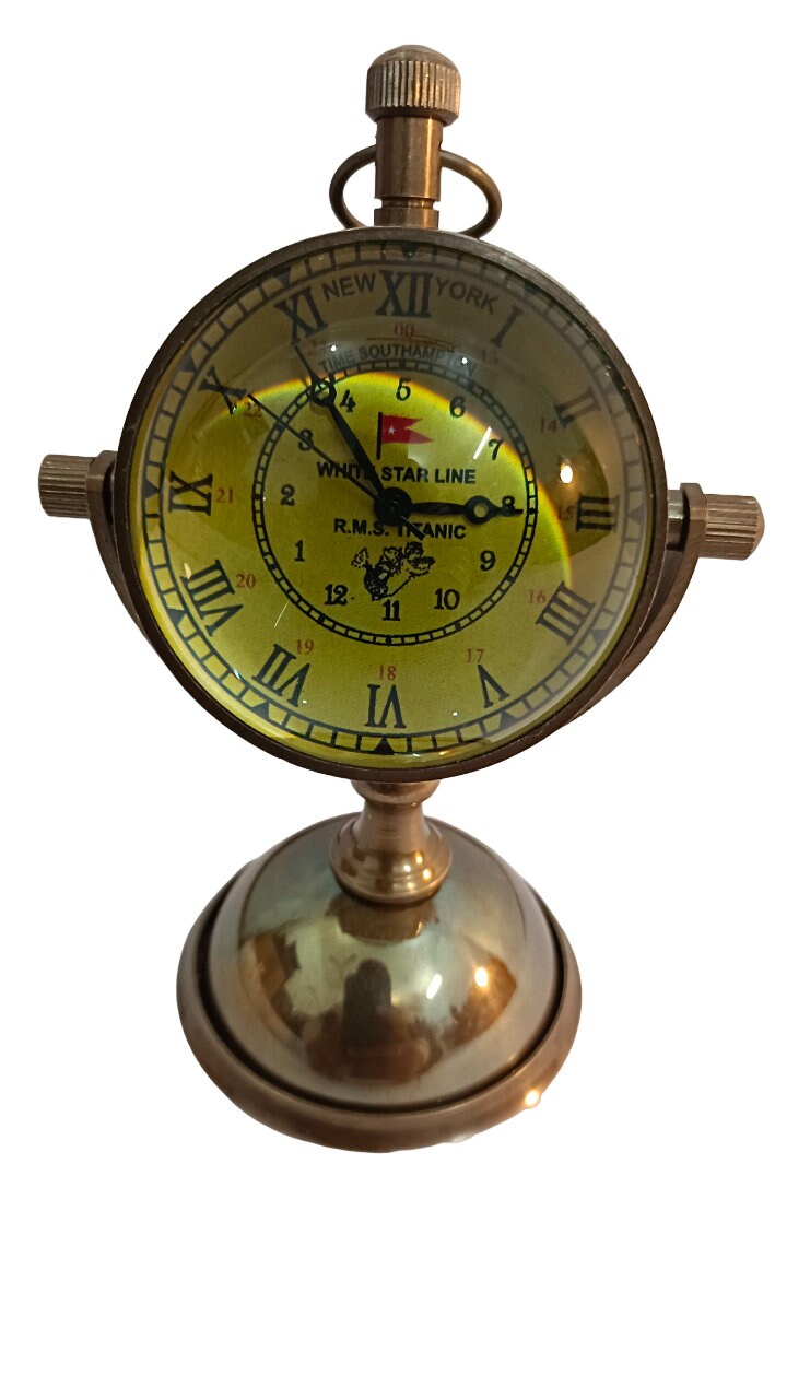 Vintage Clock Antique Clock for Table Nautical Table Clock Vintage ...