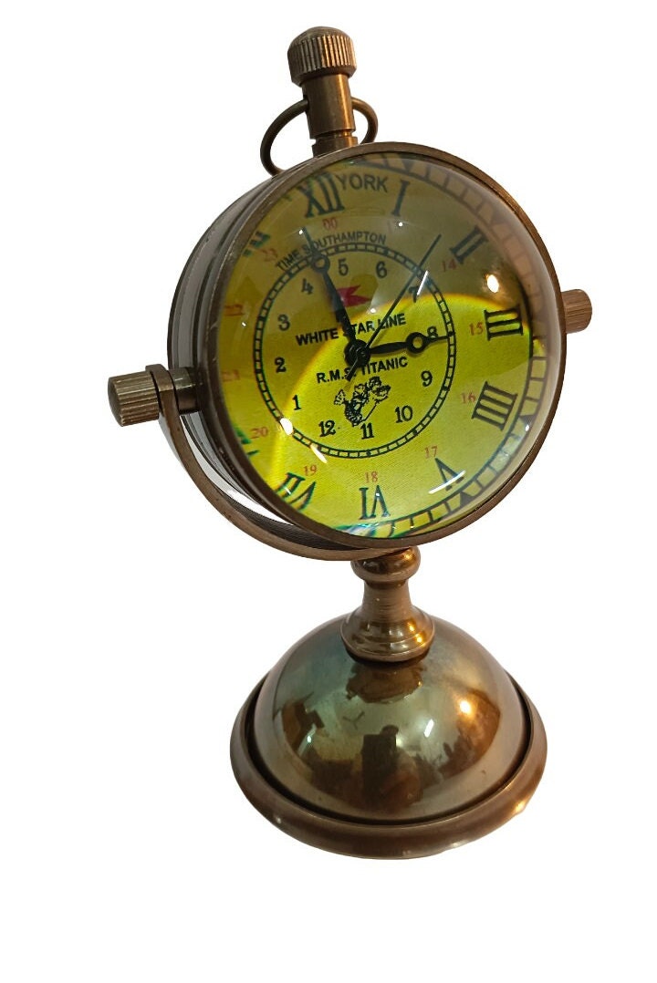 Vintage Clock Antique Clock for Table Nautical Table Clock Vintage ...