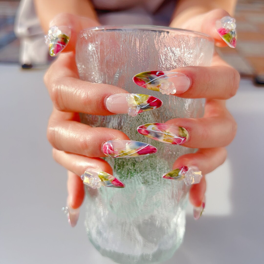 Fantasy Colorful Nails/reusable Push-on Nails/press-on Manicure/unique ...