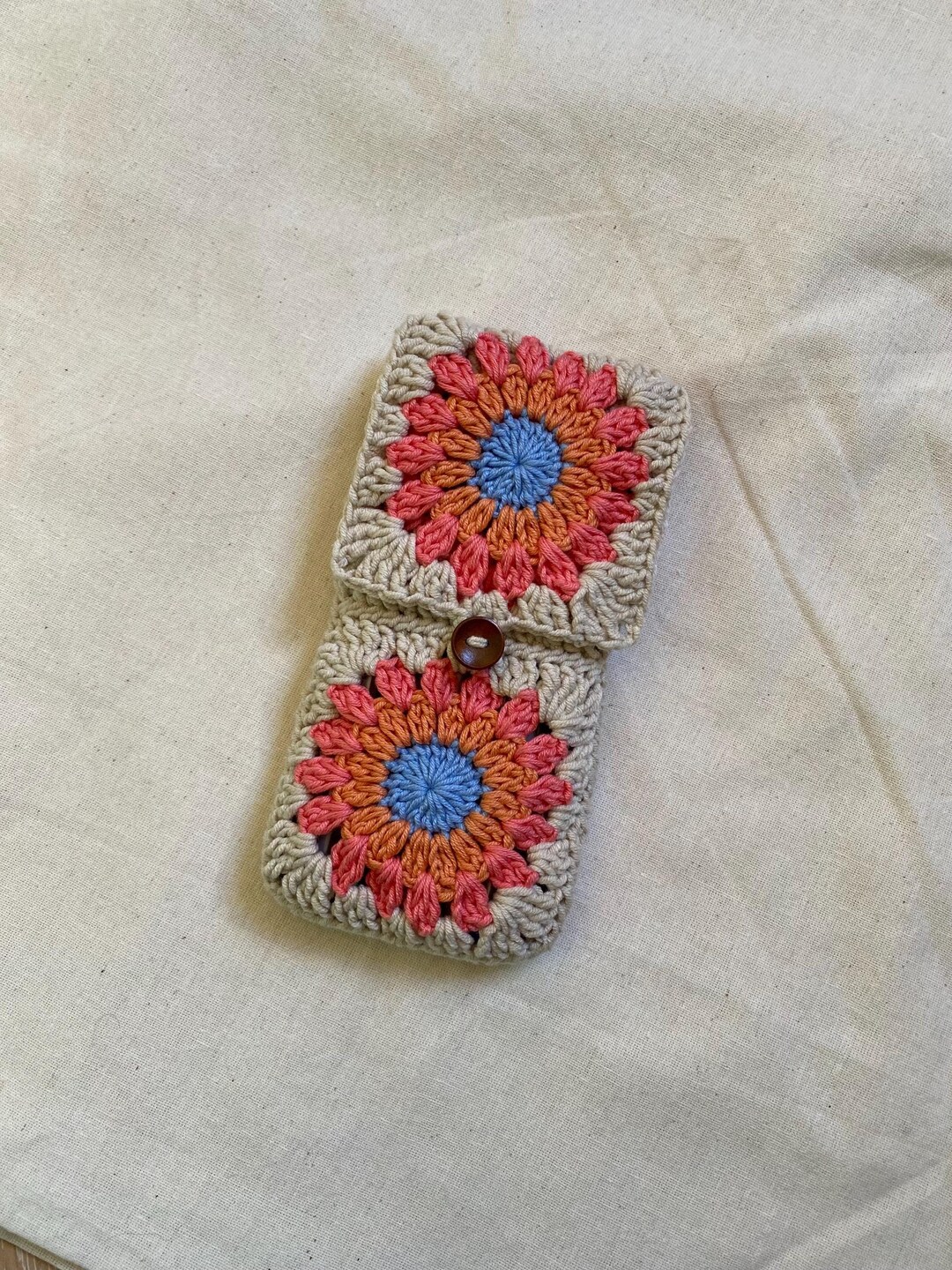 Crochet Pen Pouch, Crochet Pencil Case, Granny Square Pencil Pouch ...