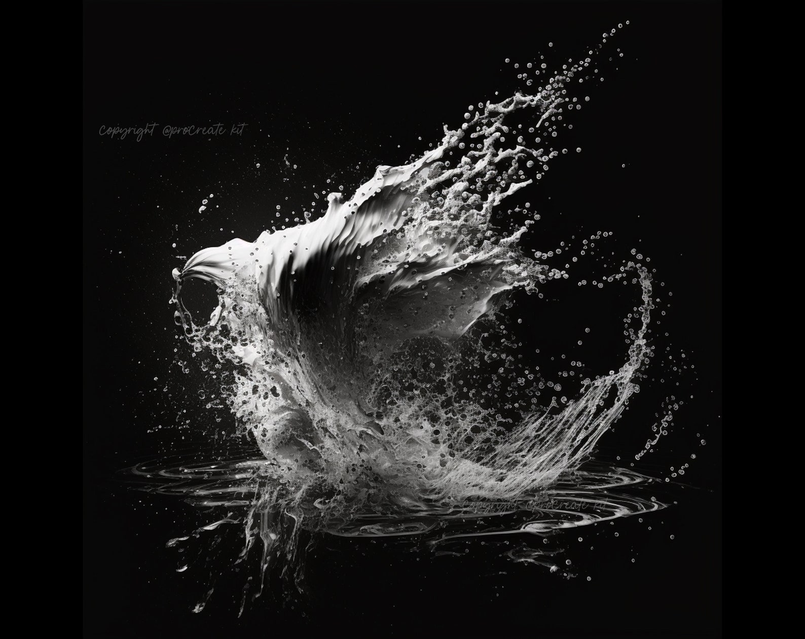 100+ Procreate Realistic Water Splash Stamps, Water Splash Brushes for ...