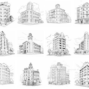 100+ Procreate Building Stamps, Building Brushes for Procreate, Instant ...