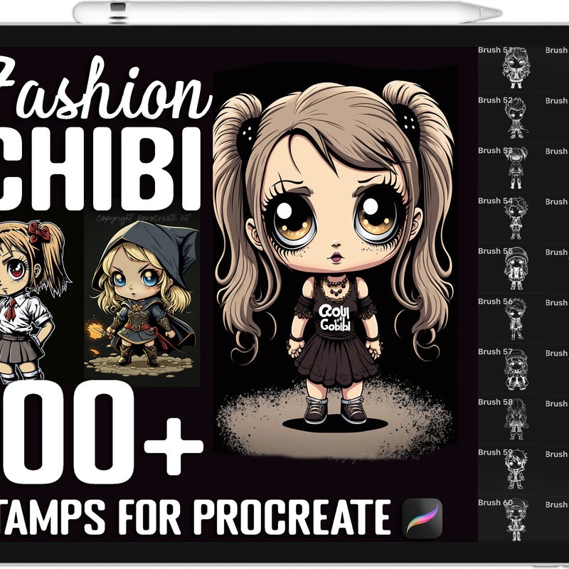 Procreate Chibi Stamps - Etsy