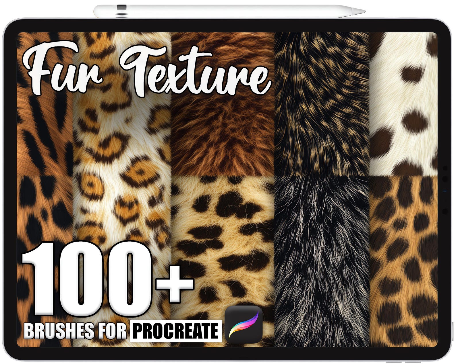 100+ Procreate Fur Texture Brushes, Realistic Texture Brushes for ...