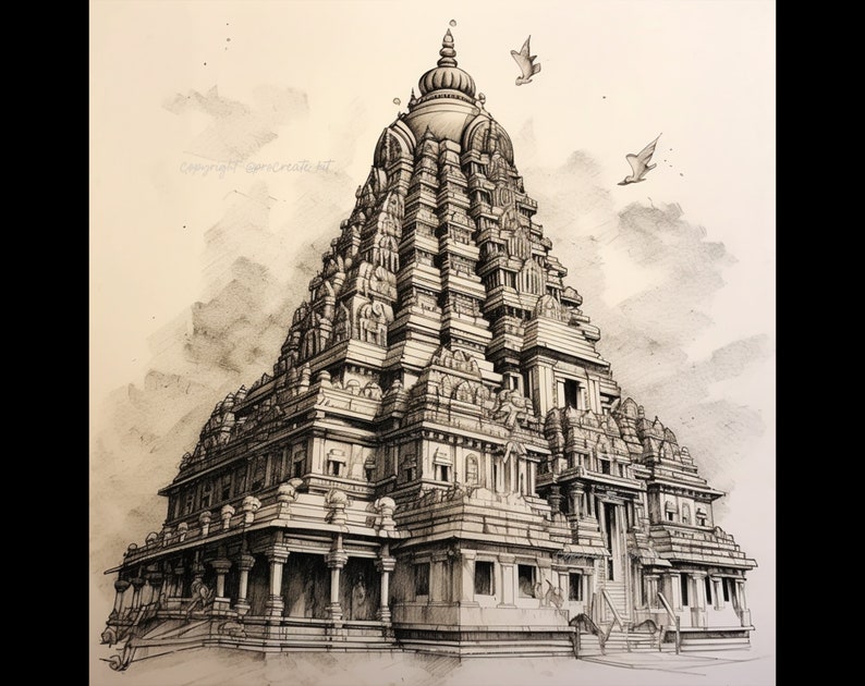 100+ Procreate Indian Temple Stamps, Indian Temple Brushes for ...