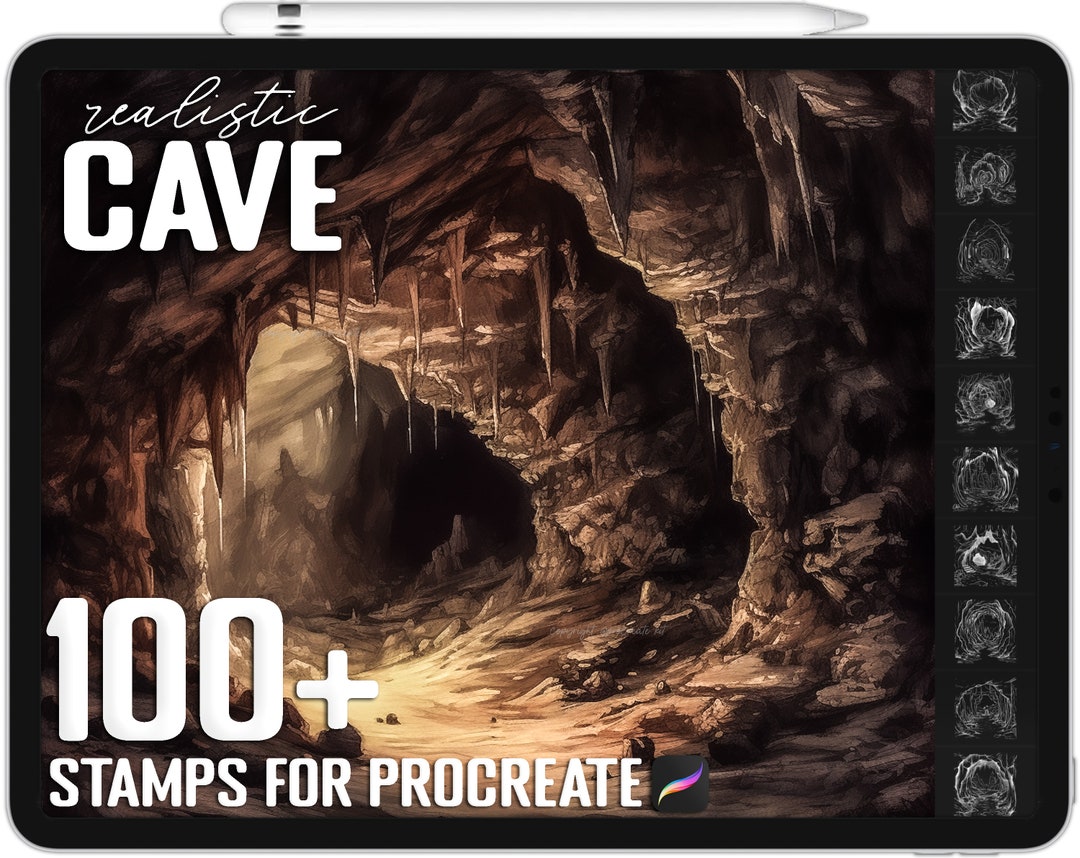 100+ Procreate Cave Stamps, Cave Brushes for Procreate, Instant Digital ...