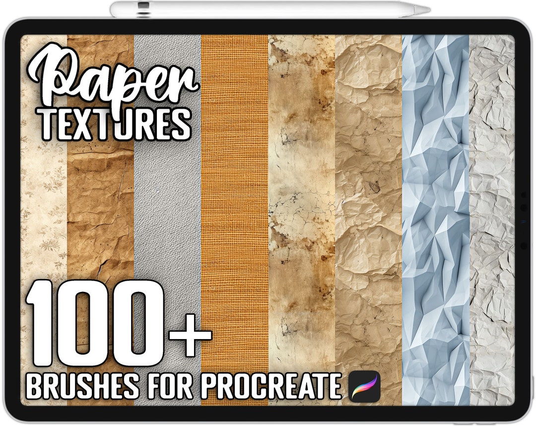 100+ Procreate Paper Texture Brushes, Realistic Brushes for Procreate, Instant Digital Download ...
