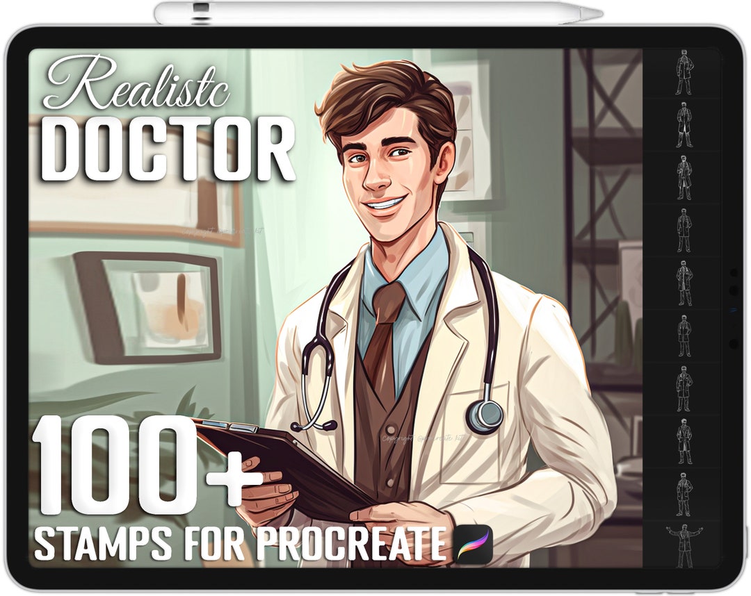 100+ Procreate Doctor Stamps, Doctor Brushes for Procreate, Instant ...