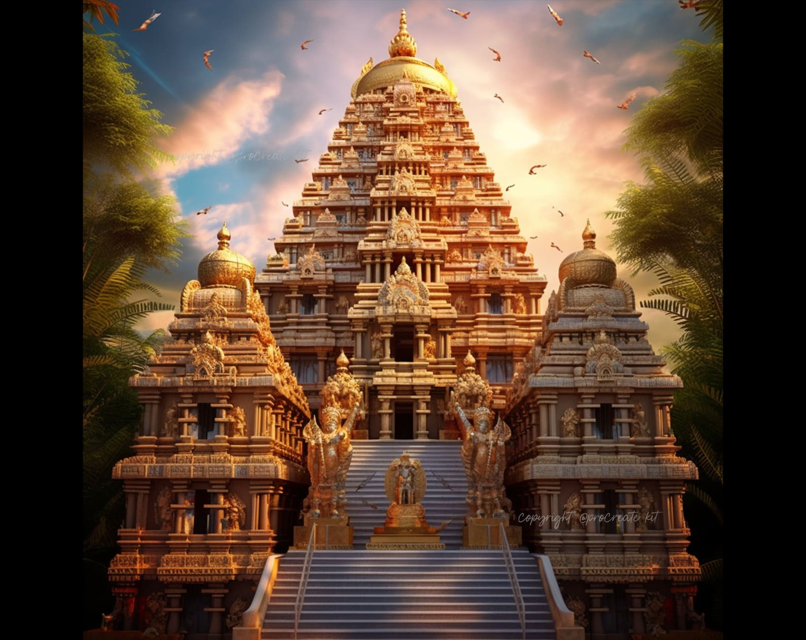 100+ Procreate Indian Temple Stamps, Indian Temple Brushes for ...
