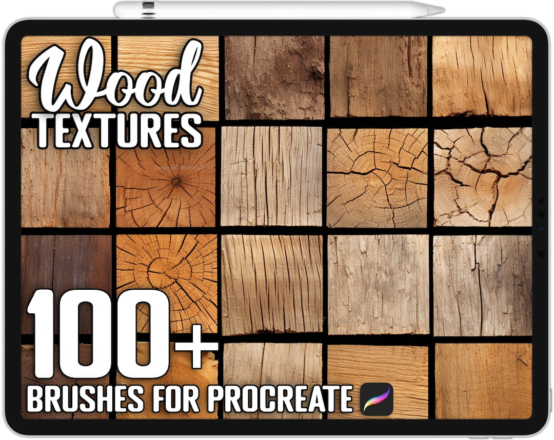 100+ Procreate Wood Texture Brushes, Realistic Brushes for Procreate ...
