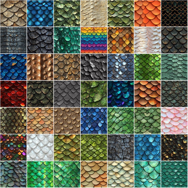 100+ Procreate Reptile Scales Brushes, Realistic Texture Brushes for ...