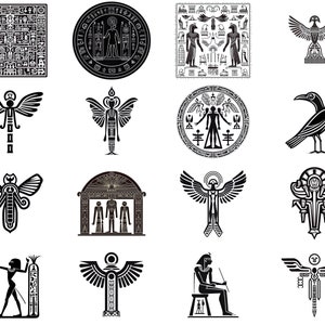100+ Procreate Ancient Hieroglyphic Stamps, Ancient Egypt Symbols Guide ...