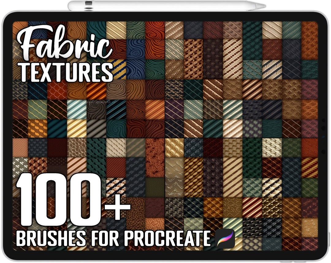100+ Procreate Cloth Fabric Texture Brushes, Realistic Brushes for ...