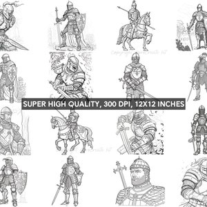 Procreate Knight Stamps, Knight Brushes for Procreate, Instant Digital ...