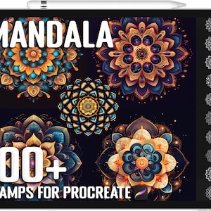 100+ Procreate Mandala Stamps, Mandala Brushes for Procreate, Instant ...