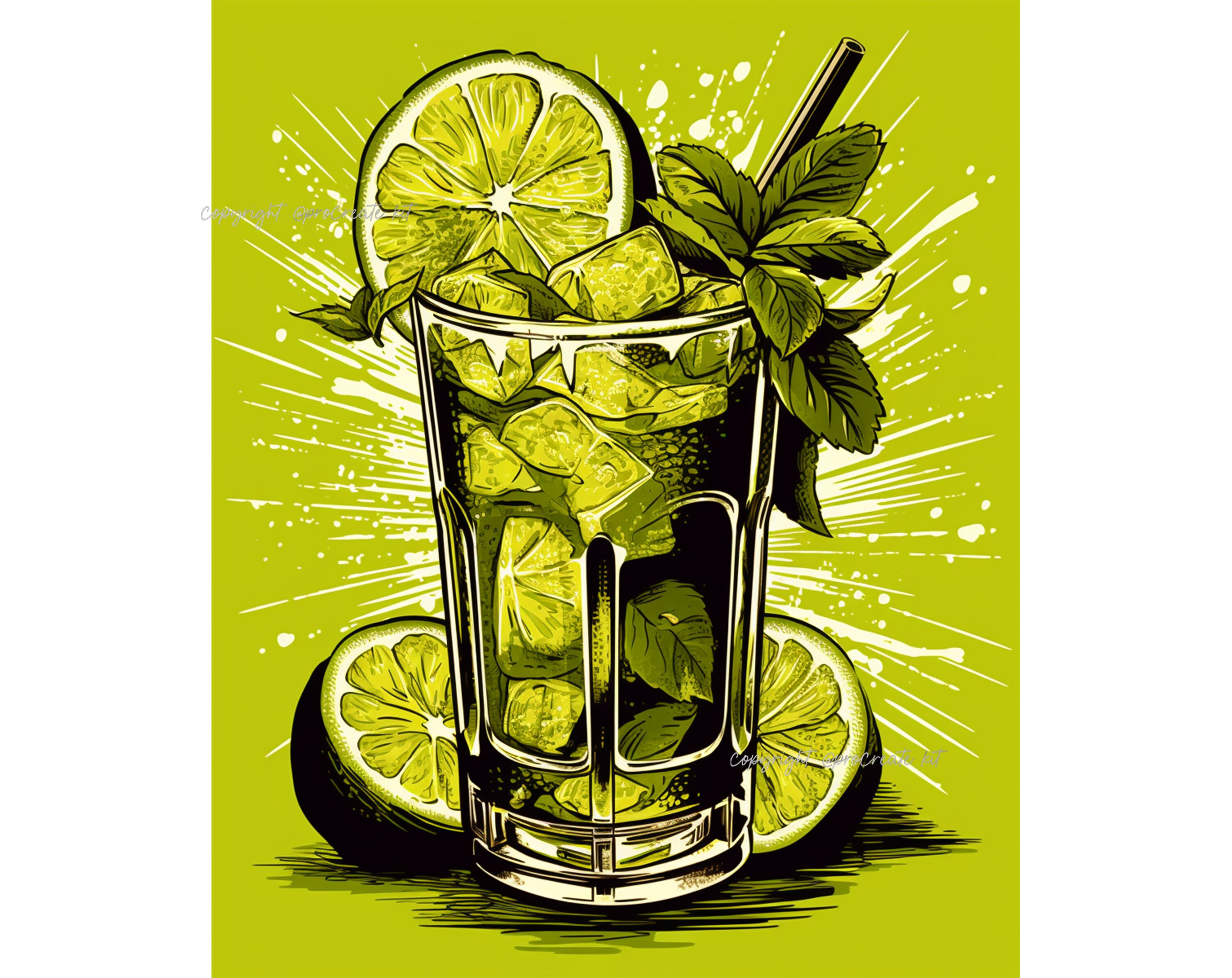 100 Procreate Drinks Stamps Drinks Brushes for Procreate - Etsy