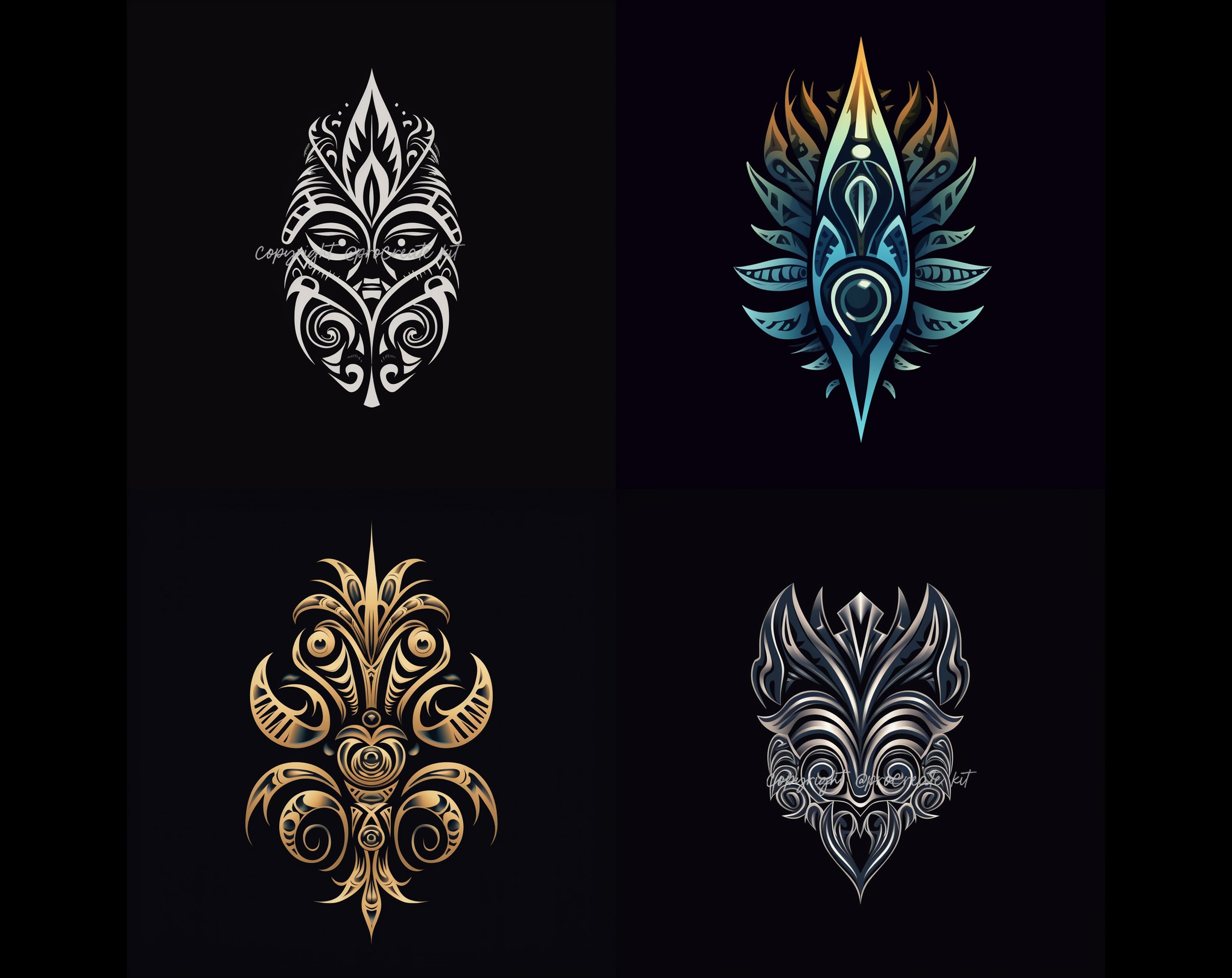 100 Procreate Tribal Symbol Stamps Tribal Symbol Brushes for - Etsy