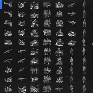 100 Procreate Military Stamp Bundle, Military Brushes for Procreate ...