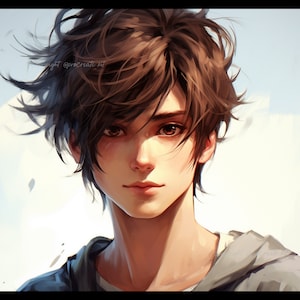 100+ Procreate Anime Boy Hair Stamps, Anime Boy Hair Guide Brushes for ...