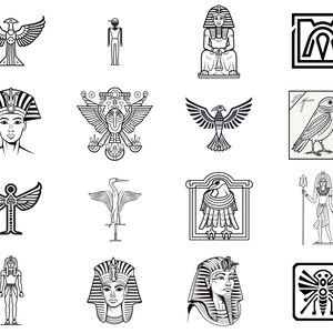 100+ Procreate Ancient Hieroglyphic Stamps, Ancient Egypt Symbols Guide ...