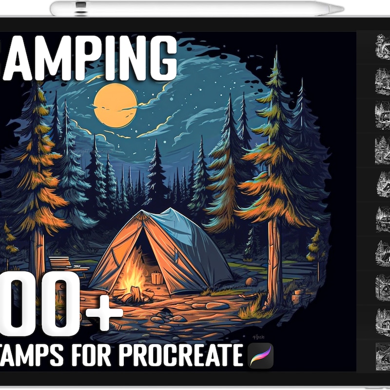Camping Stamps - Etsy