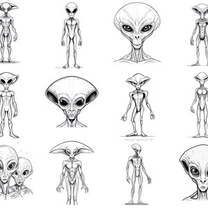 100+ Procreate Alien Stamps, Alien Brushes for Procreate, Instant ...