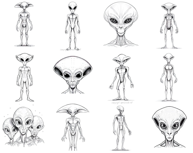 100 Procreate Alien Stamps Alien Brushes for Procreate - Etsy