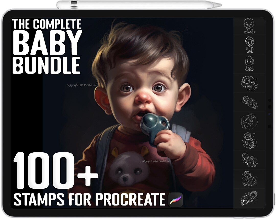 100+ Procreate Baby Stamps, the Complete Baby Bundle for Procreate ...