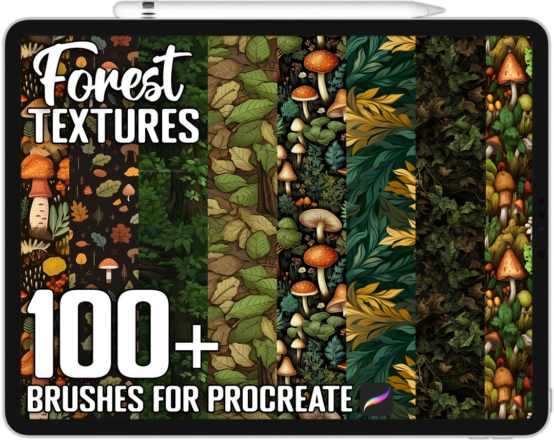 100+ Procreate Forest Texture Brushes, Realistic Brushes for Procreate, Instant Digital Download ...
