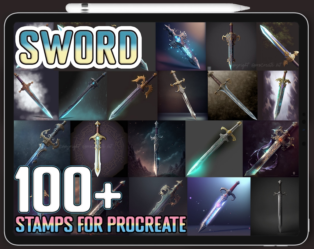 Procreate Sword Stamps, Sword Brushes for Procreate, Instant Digital Download - Etsy
