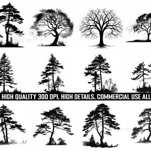 100+ Procreate Tree Stamps, Realistic Tree Brushes for Procreate ...