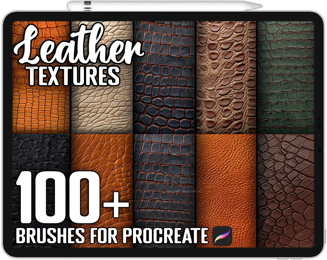 100+ Procreate Leather Texture Brushes, Realistic Brushes for Procreate ...