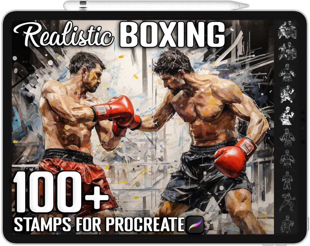 100+ Procreate Boxing Stamps, Realistic Boxing Brushes for Procreate ...