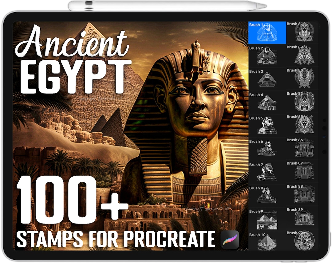 Procreate Ancient Egypt Stamps, Egypt Tattoo Brushes for Procreate, Instant Digital Download - Etsy