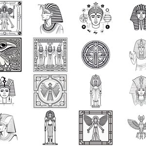 100+ Procreate Ancient Hieroglyphic Stamps, Ancient Egypt Symbols Guide ...