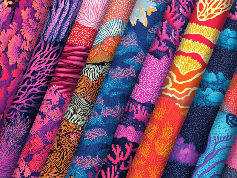 100+ Procreate Coral Reef Brushes, Realistic Texture Brushes for ...