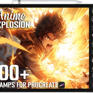 100+ Procreate Anime Explosion Stamps, Comic Explosion Brushes for ...