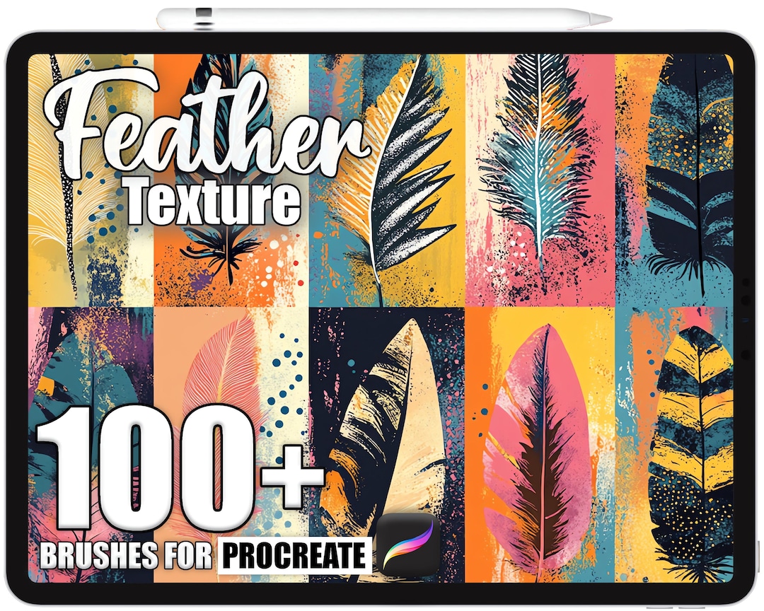 100+ Procreate Feather Texture Brushes, Realistic Texture Brushes for ...