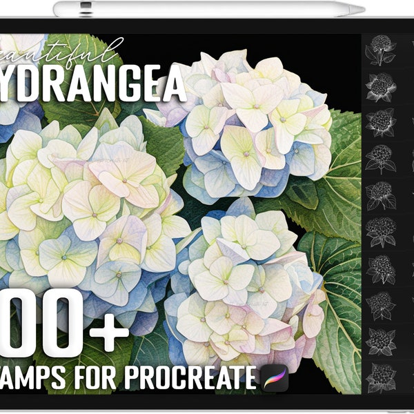 Hydrangea Stamp - Etsy