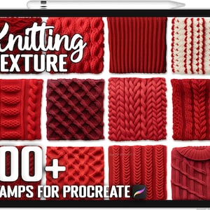 100+ Procreate Knitting Texture Brushes, Realistic Brushes for ...