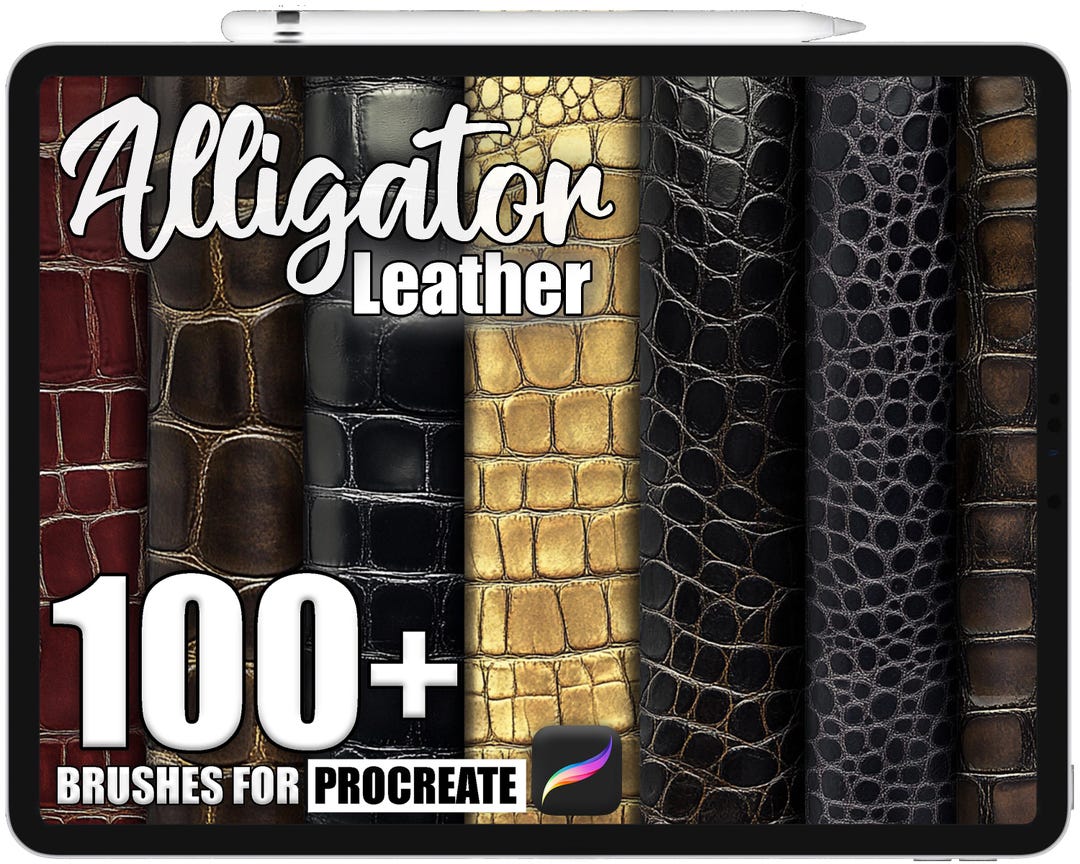 100+ Procreate Alligator Leather Brushes, Realistic Texture Brushes for ...