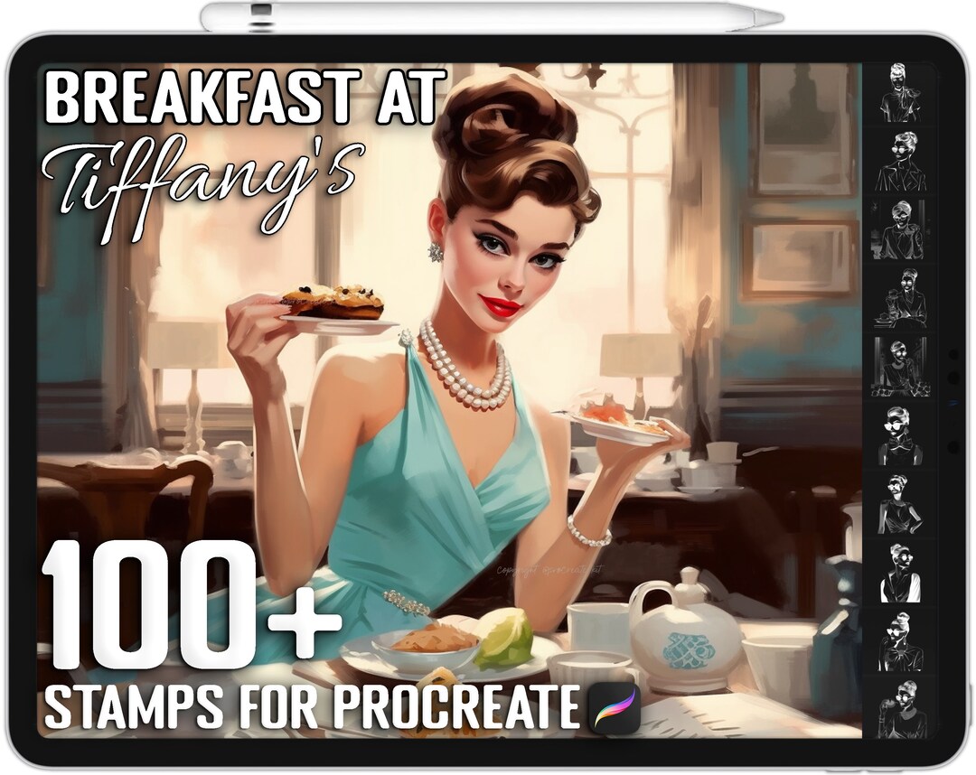 100+ Procreate Breakfast at Tiffany's Stamps, Breakfast at Tiffany's ...